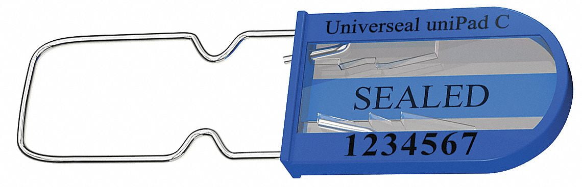 Universeal Padlock Seals,Blue,Acrylic,PK50 UPAD-C BLUE50 - Walmart.com