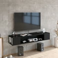 Decorotika Peti 53'' Wide Floating TV Stand for 61'' Screen, Black ...