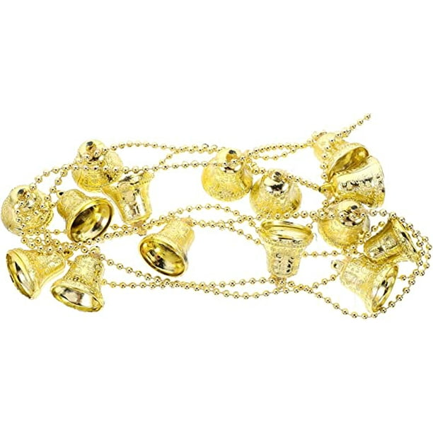 nipocaio Christmas Bells Pearls Beads String Garland Christmas Sleigh ...