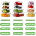 24 count Glass Storage Containers with , Glass Meal Prep Containers ...