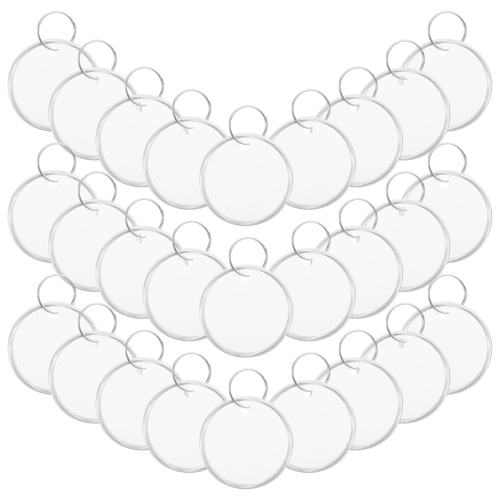 SKISUNO 100pcs Circular Key Tags In White For Garage And Organizing ...