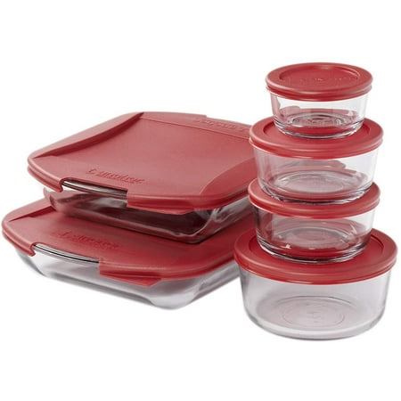 Anchor Hocking Bake and Store Glass Food Storage Containers with Cherry ...