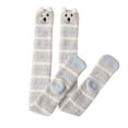 Beige Socks for Women's Cartoon Fuzzy Socks Winter Warm Over Knee High ...