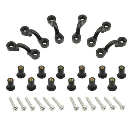 Goriertaly 6 Pcs/set Rubber Nut C-Shaped Eye Deck Rope Buckle with ...