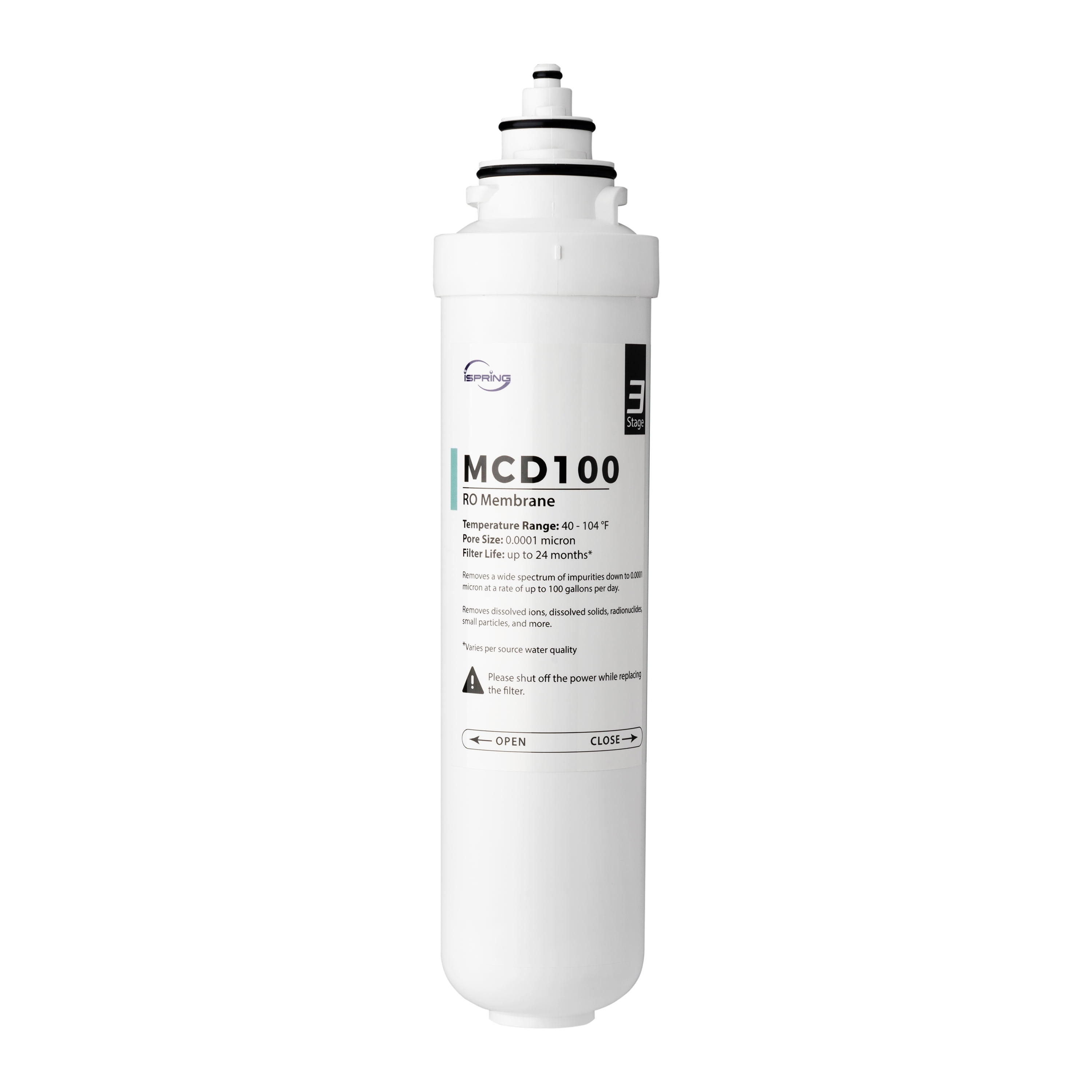 iSpring MCD100 RO Membrane Replacement Filter for RCD100 Countertop ...