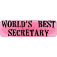 10in x 3in World's Best Secretary Bumper Sticker Truck Window Decal ...