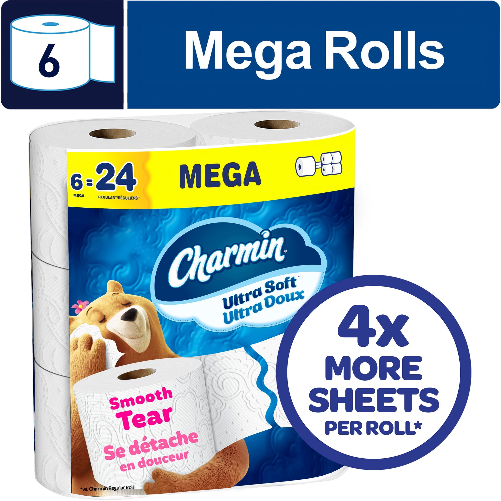 Click here for Charmin Toilet Paper Ultra Soft  6 Mega Rolls = 24... prices