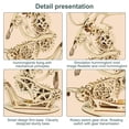 3D Wooden Mechanical Hummingbird Model Kit, 200PCS DIY Dynamic Assembly ...