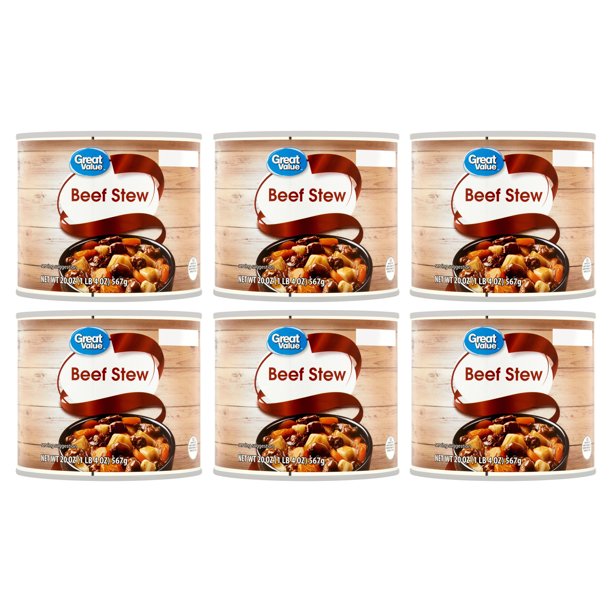(6 pack) Great Value Beef Stew, 20 oz - Walmart.com