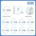80Pcs Plastic Brooch Base Settings Blank Lapel Pin Cabochon Settings ...