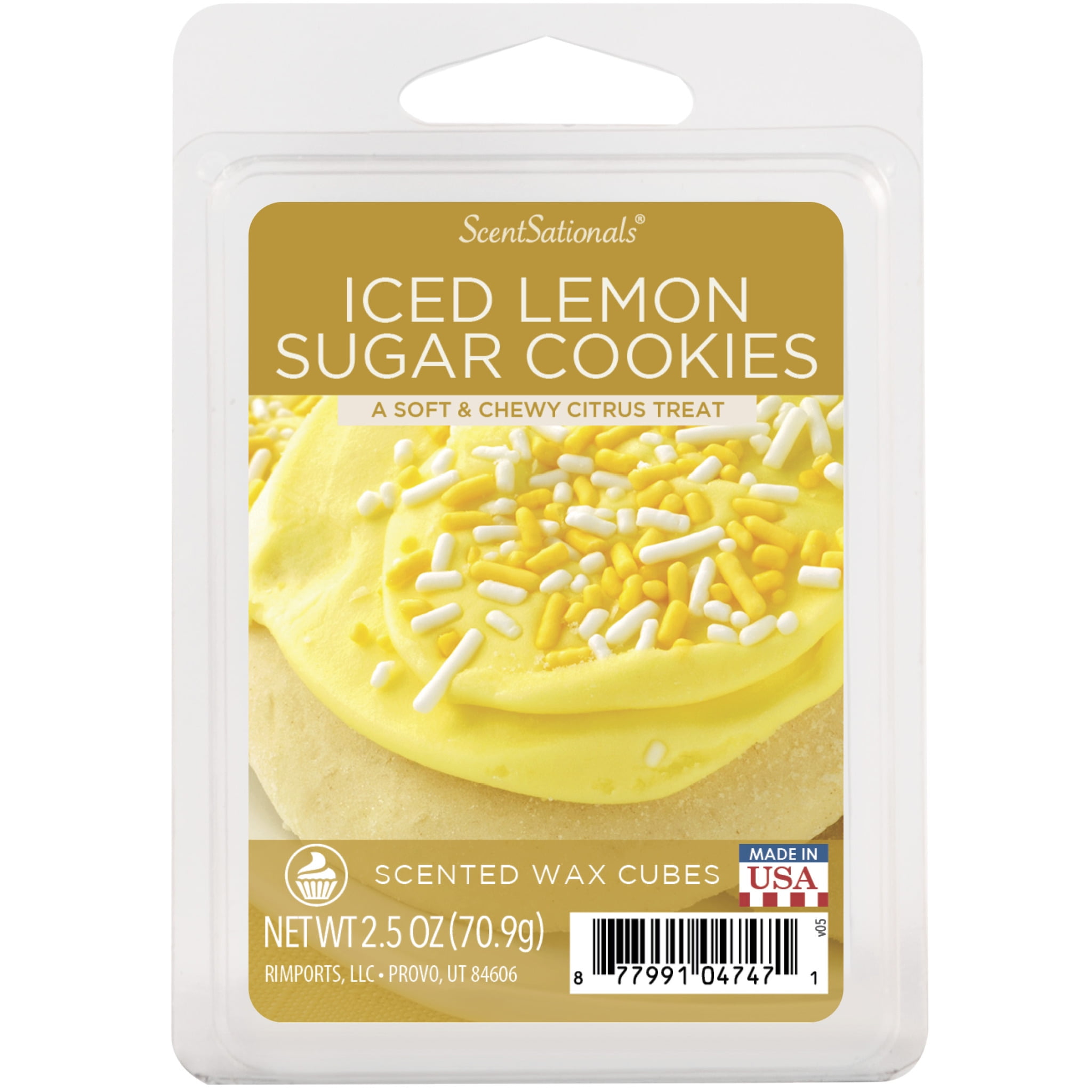 Iced Lemon Sugar Cookie Scented Wax Melts, ScentSationals, 2.5 oz (1 ...