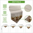 Leopard Sunflower Glass Bottle Table Runner Linen Burlap Table Runner ...