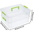 2 Layer Stack & Carry Box, Plastic Multipurpose Portable Storage ...