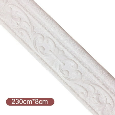 Self-adhesive 3D Wall Edging Strip Border Waterproof Foam Modelling ...