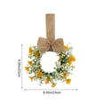 Btomtd 9 Inch Spring Simulation Daisy Wreath with Bow, Door Wall ...