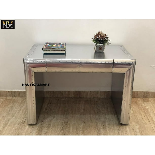 Nauticalmart Streamline Desk Aviator Table Home Decor with Drawer ...