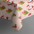 Christmas Santa Gift Holly Beige Pattern Rectangular Tablecloth 60x84 ...