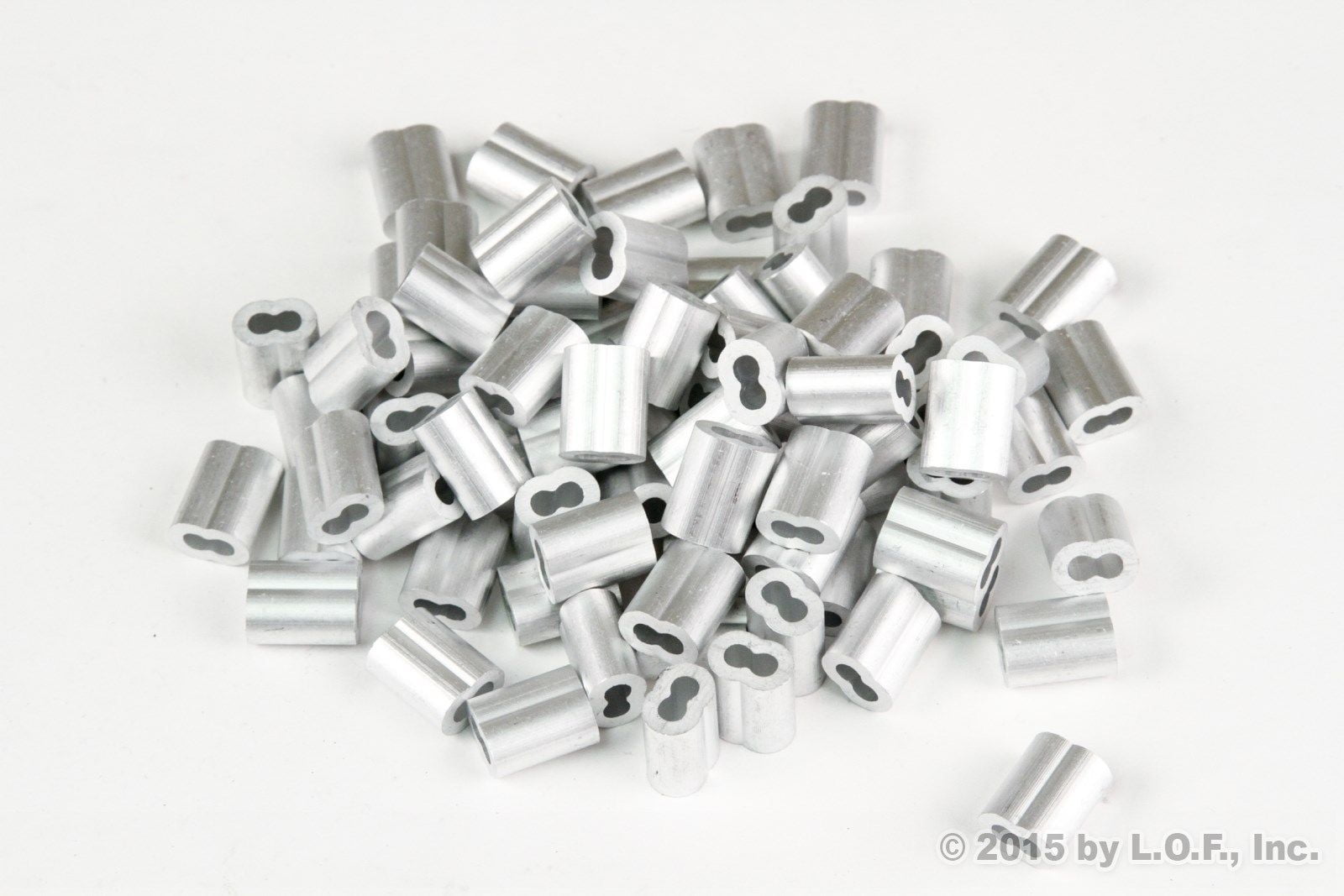 Red Hound Auto 1/8 Inches Aluminum Wire Rope and Cable Line End Double ...