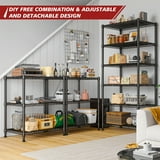 REIBII 72"H Wire Shelving 6-Tier Storage Shelves Metal Storage Rack for ...