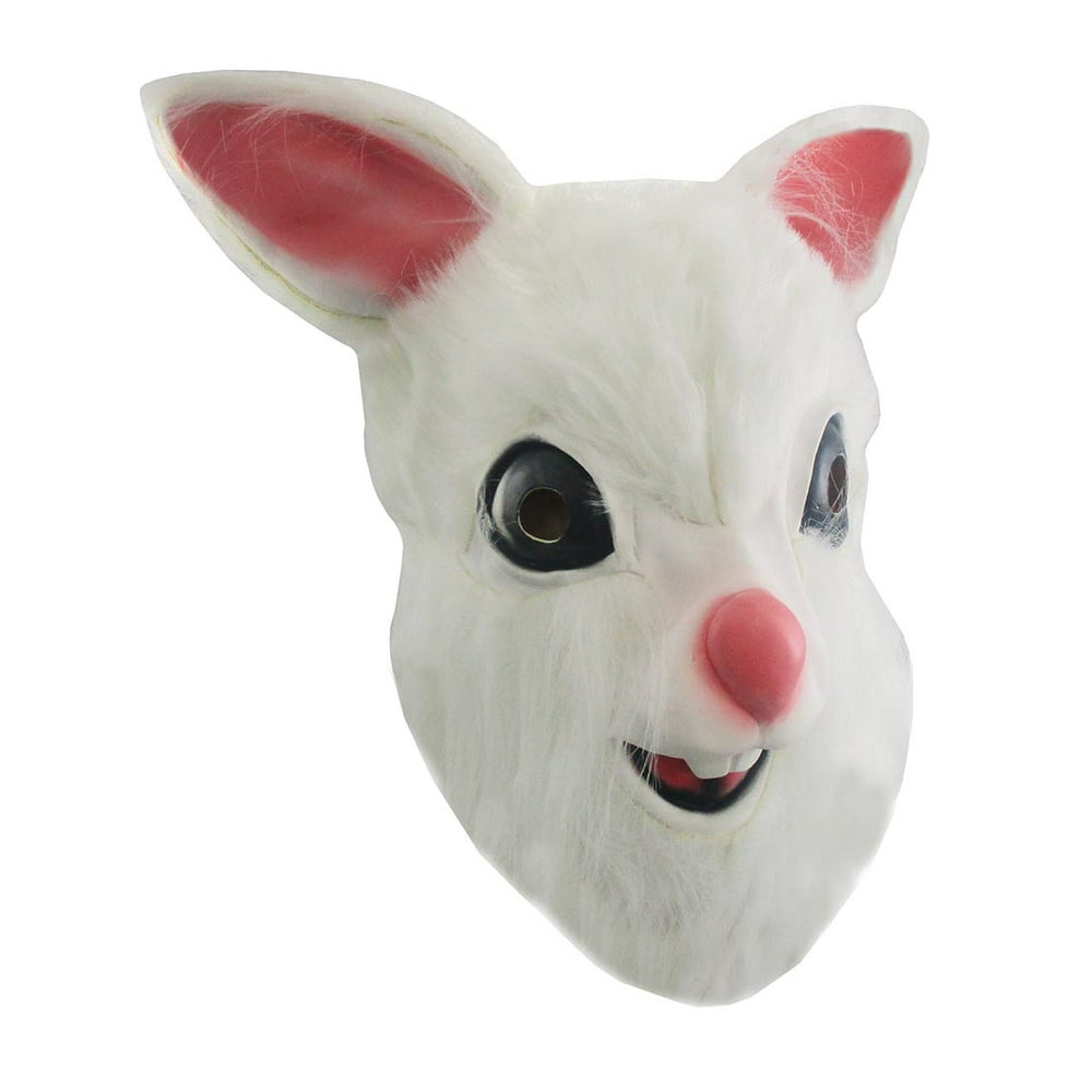 Adult Deluxe Scary Creepy Evil Easter Bunny Rabbit Mask Mascot Costume ...