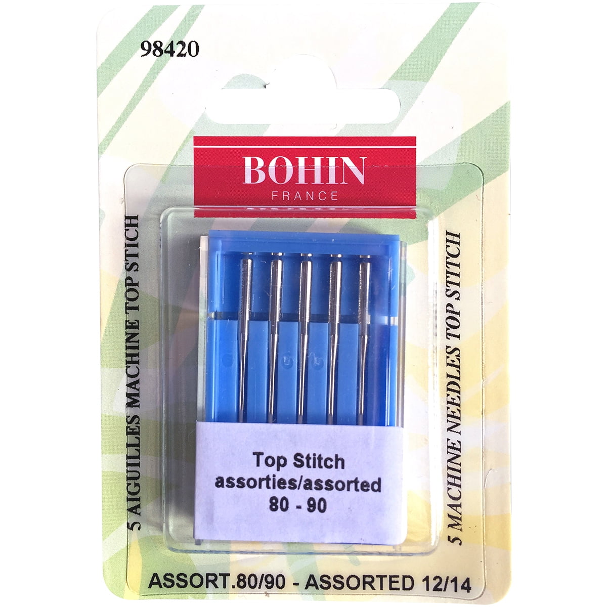 Top Stitch Machine Needles-Size 12/14 5/Pkg - Walmart.com