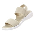 Ladies Wide Fit Comfort Low Wedge Slides, Cushioned Arch Support Open ...