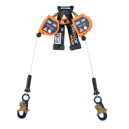 3M DBI-SALA Nano-Lok Edge 3500230 SRL, 8-Ft, Double-Leg 100 Percent Tie ...