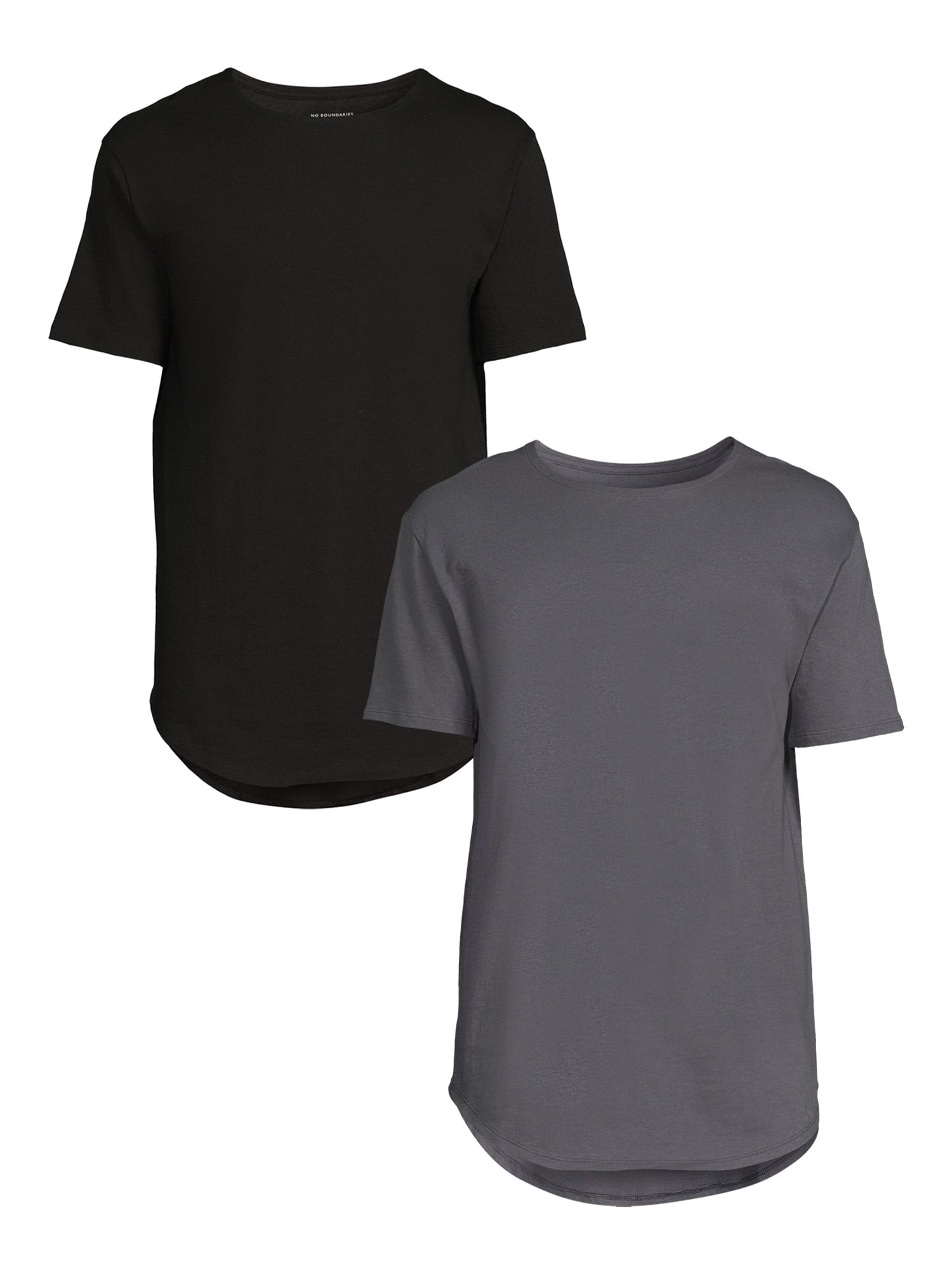No Boundaries Men's and Big Men's Elongated Tees, 2-Pack, Sizes XS-5XL - Walmart.com