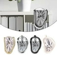 CAIJIEXI Melting Clock Distorted Wall Clocks Surrealist Dali Style Wall ...
