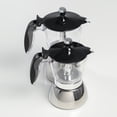 Transparent 4 to 6 Cup Stovetop Espresso Maker, Stainless Steel Moka ...