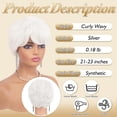 Short Natural Heat Resistant Hair Wig SUCS Grey Pixie Wigs for Women ...