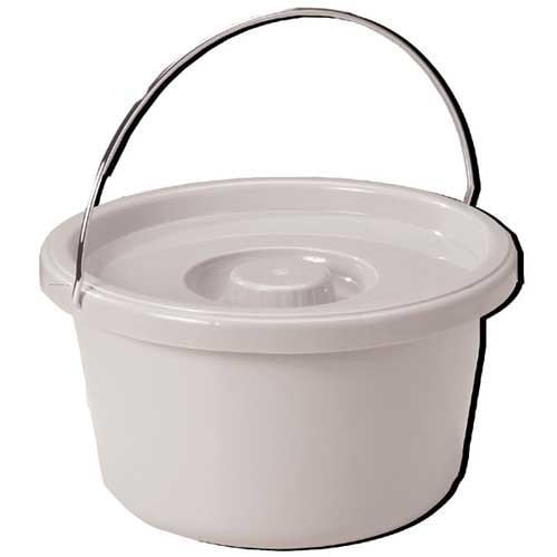 Drive Medical Commode Bucket with Metal Handle and Cover, 12 Count ...
