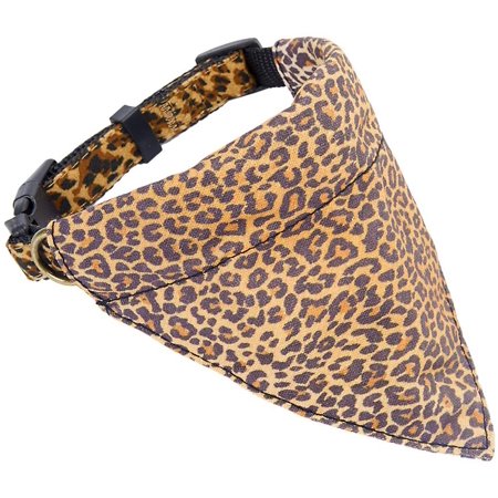 HTAIGUO Fancy Pink Leopard Dog Collar Flocking Fabric Cheetah Scent ...