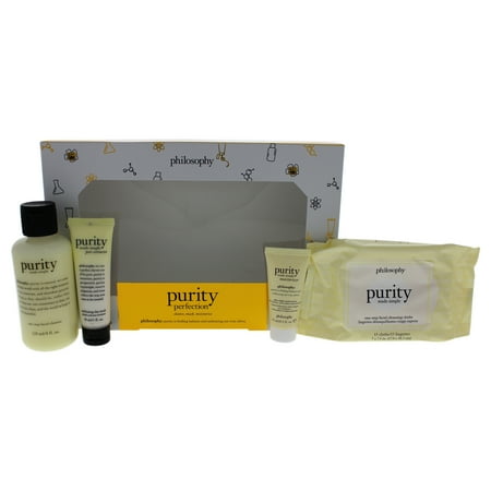 Purity Perfection Kit by Philosophy for Unisex - 4 Pc 4oz One-Step ...