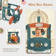 Swing Set Freestanding Bus Toy Frame with Slide and Basketball Hoop ...