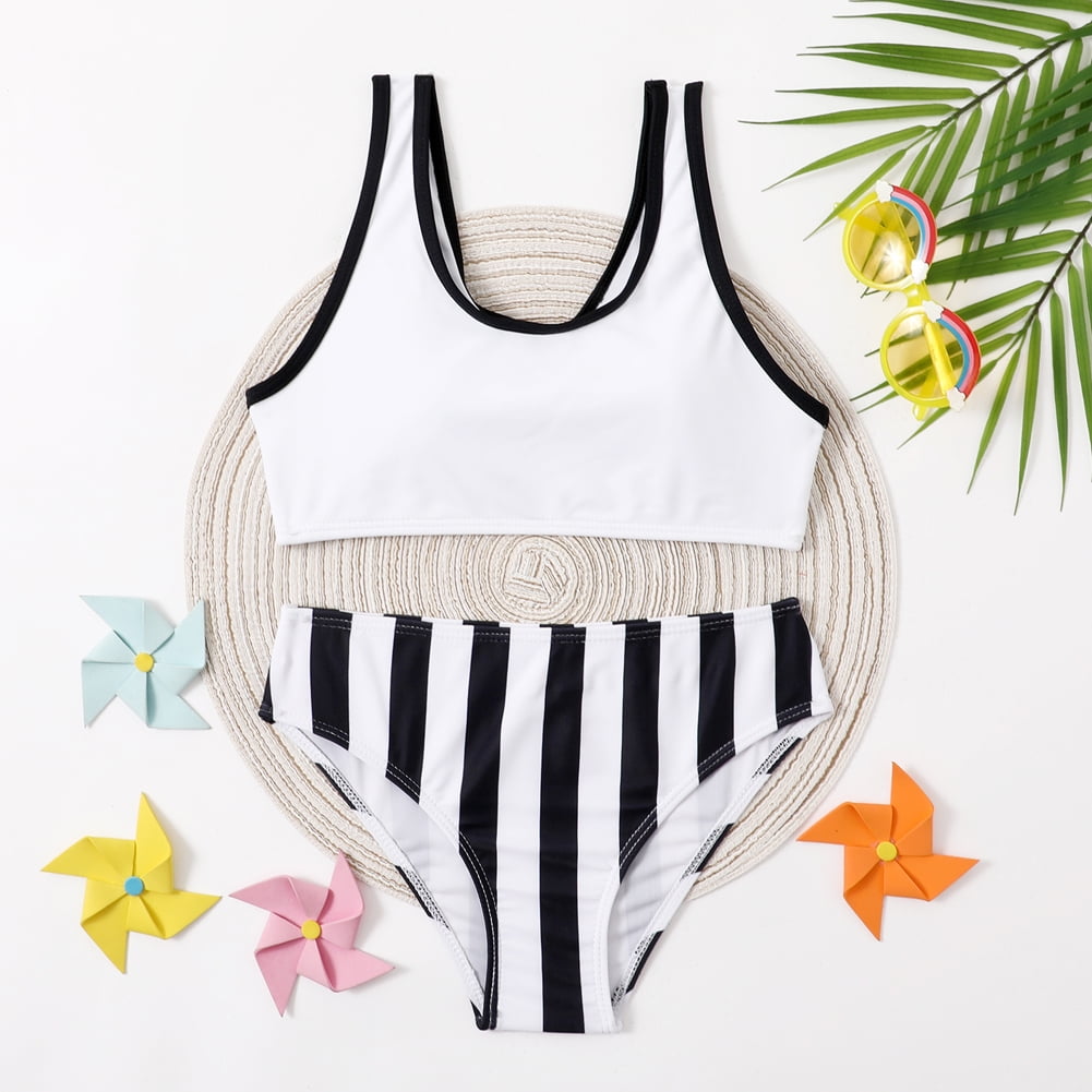 GYRATEDREAM 8-12Y Child Girls Butterfly Sport Tankini Bikini Bottoms ...