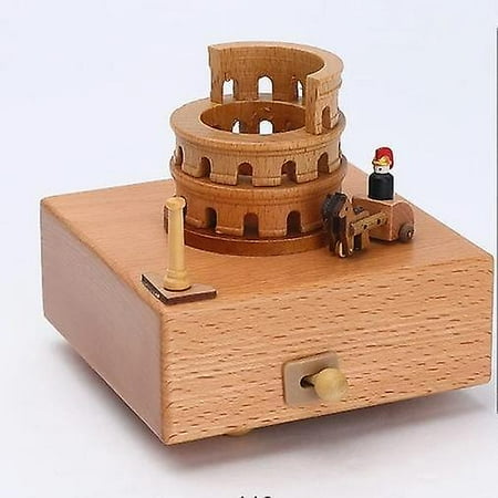 Stylish Engraved Musical Wooden Boxes Clockwork Craft For Birthday ...