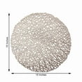 Efavormart 6 Pack 15" Champagne Round Woven Vinyl Placemats Non Slip ...