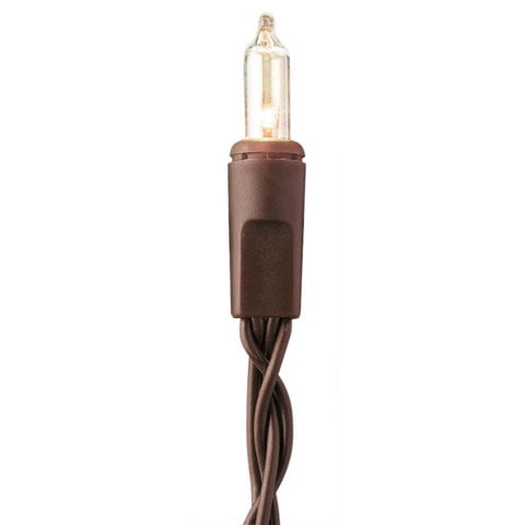 DecoLights Light Set - 35 Clear Bulbs - Brown Cord - Walmart.com