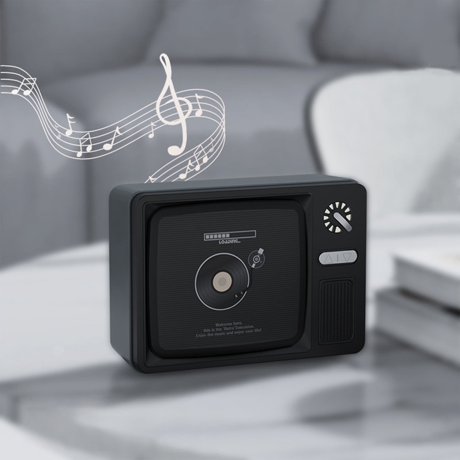 Puntoco Vintage Bluetooth Pequeño Altavoz Diy Mini TV Diseño, Se Puede ...