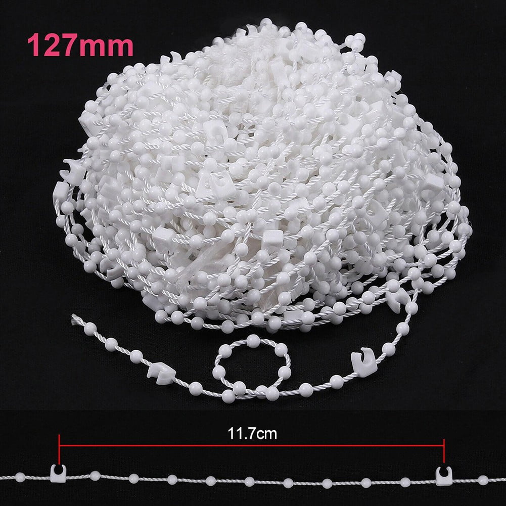 89mm/127mm 20 Metres Vertical Blind Bottom Slat Link Chain Cord Parts White - Walmart.com