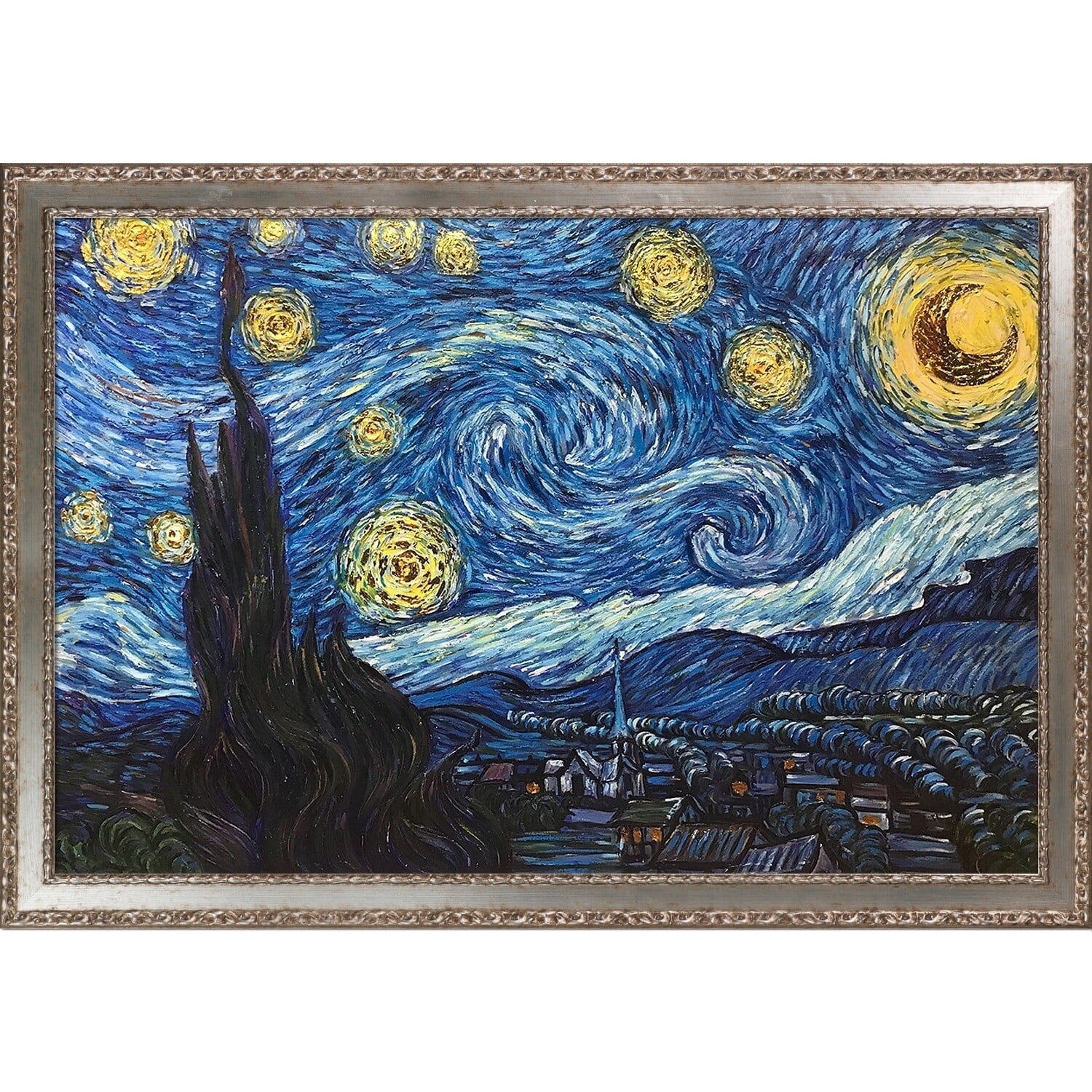 La Pastiche Vincent Van Gogh 'Starry Night' (Luxury Line) Hand Painted ...