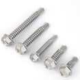100Pcs #12 x 3/4" Self Drilling Screws for Metal,410 Stainless Steel ...