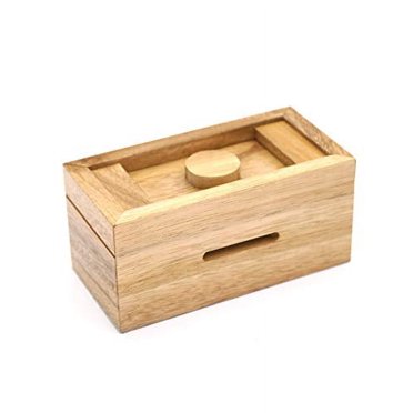 Bits and Pieces - Wooden Bamboo Puzzle Box - Brainteaser - Great ...