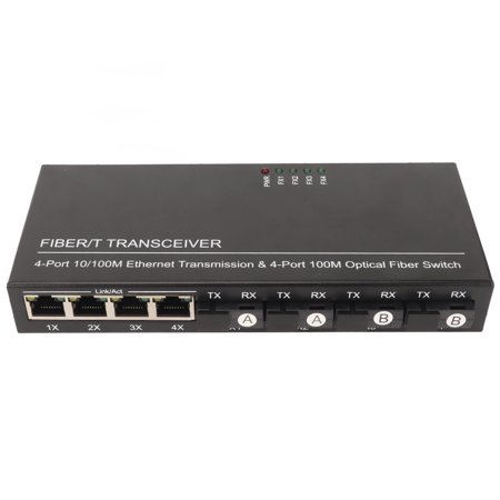 SFP Fiber Media Converter, Ethernet Fiber Switch Plug And Play 4 ...