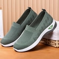 Army Green Ladies Plus Size Mesh Breathable Flat Shoes Summer 2026 Soft ...