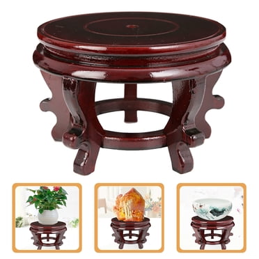 "Beautiful Hand Crafted Rosewood Oriental Vase Stand 7.5"" - Round ...
