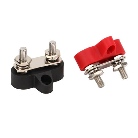 Power Junction Block, Rustproof Conductivity 2 Studs Terminal Block Red ...