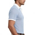 DPTALR Men's Color Block Waffle Knit Shirt,Short Sleeve Casual Pocket ...