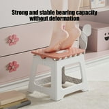 Folding Step Stool 7.5 inch Height Portable Plastic Seat with Non-Slip ...